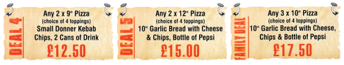 Takeaway and delivery menu for Pizza Zone in Beeston